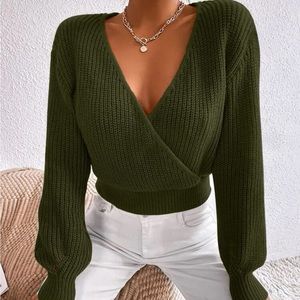 Sweaters | Luxe Surplice Neck Knit Sweater | Poshmark